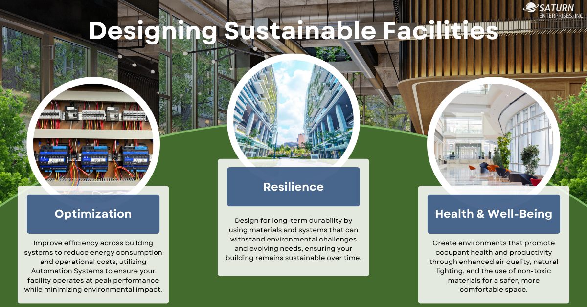 Designing Sustainable Facilities - Saturn Enterprises, Inc.